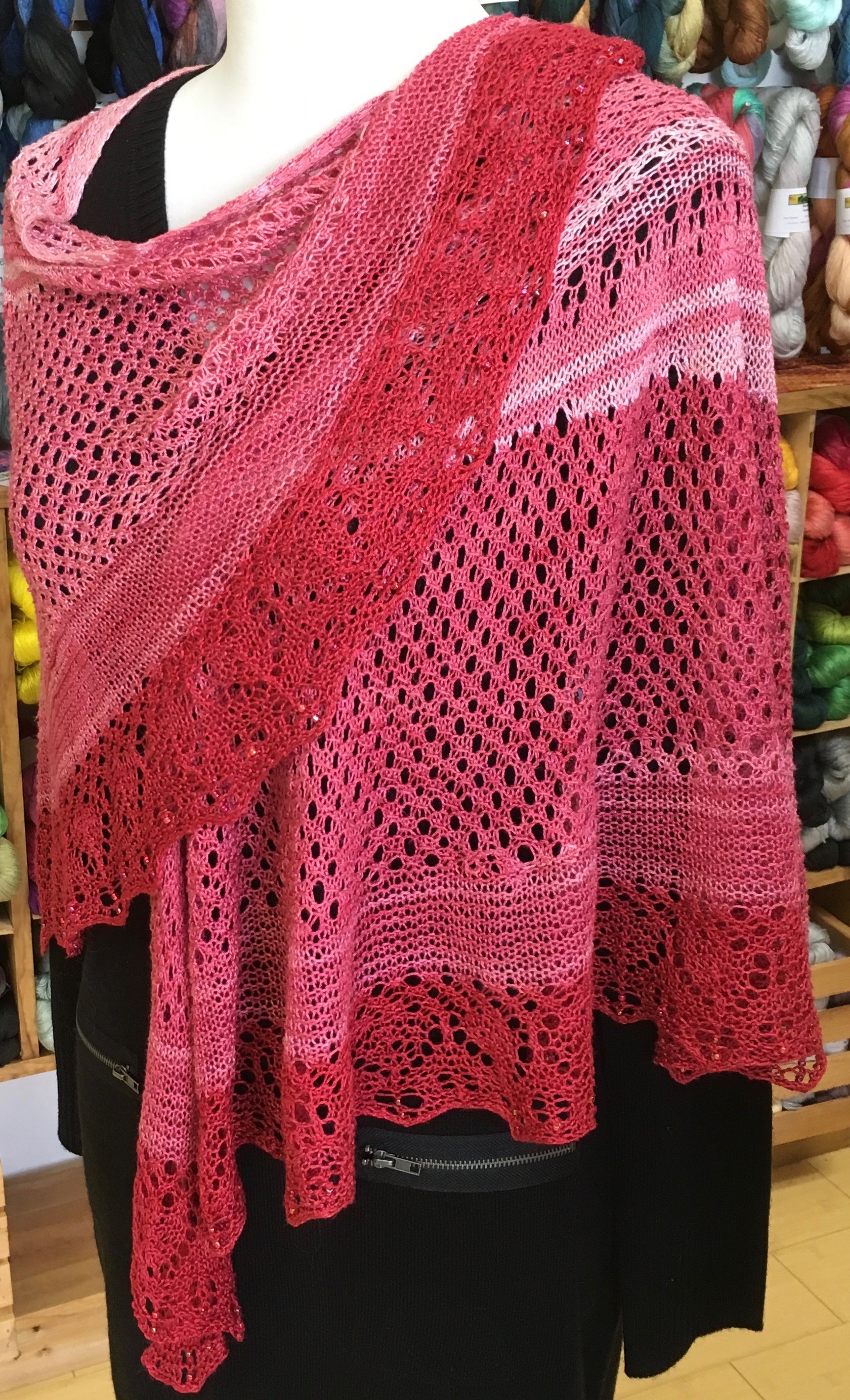 Symmetrical Asymmetry Shawl Pattern – Fiberlady